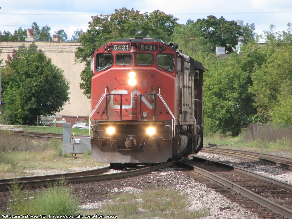 CN 5431 Heading Around The Chicago Wye